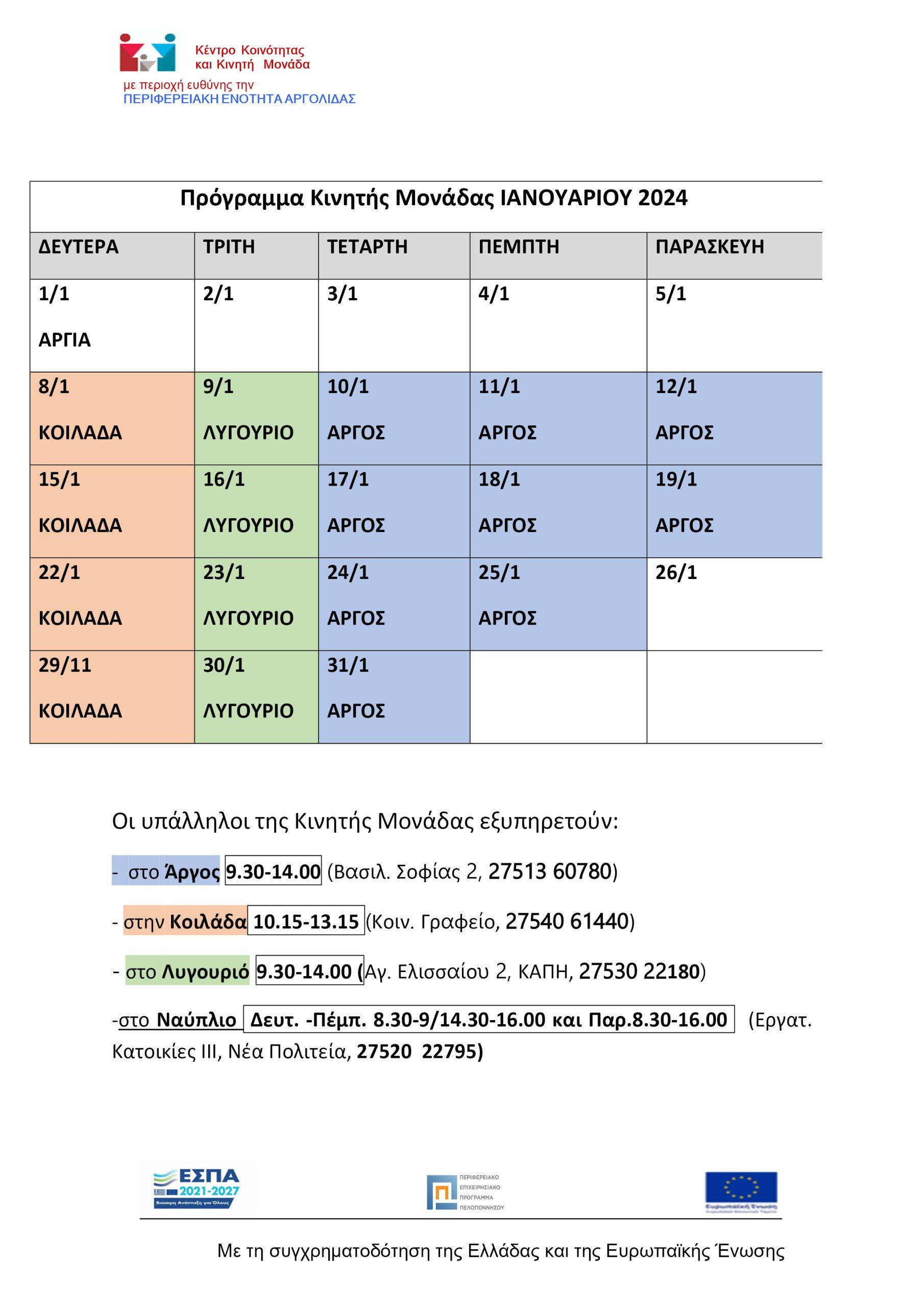 Κέντρο Κοινότητας – Ανακοίνωση προγράμματος Ιανουαρίου 2024 για τον ...